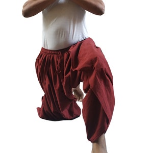 Fully Flexible Indian Yoga Dhoti Style Trousers | Men's Trousers ...