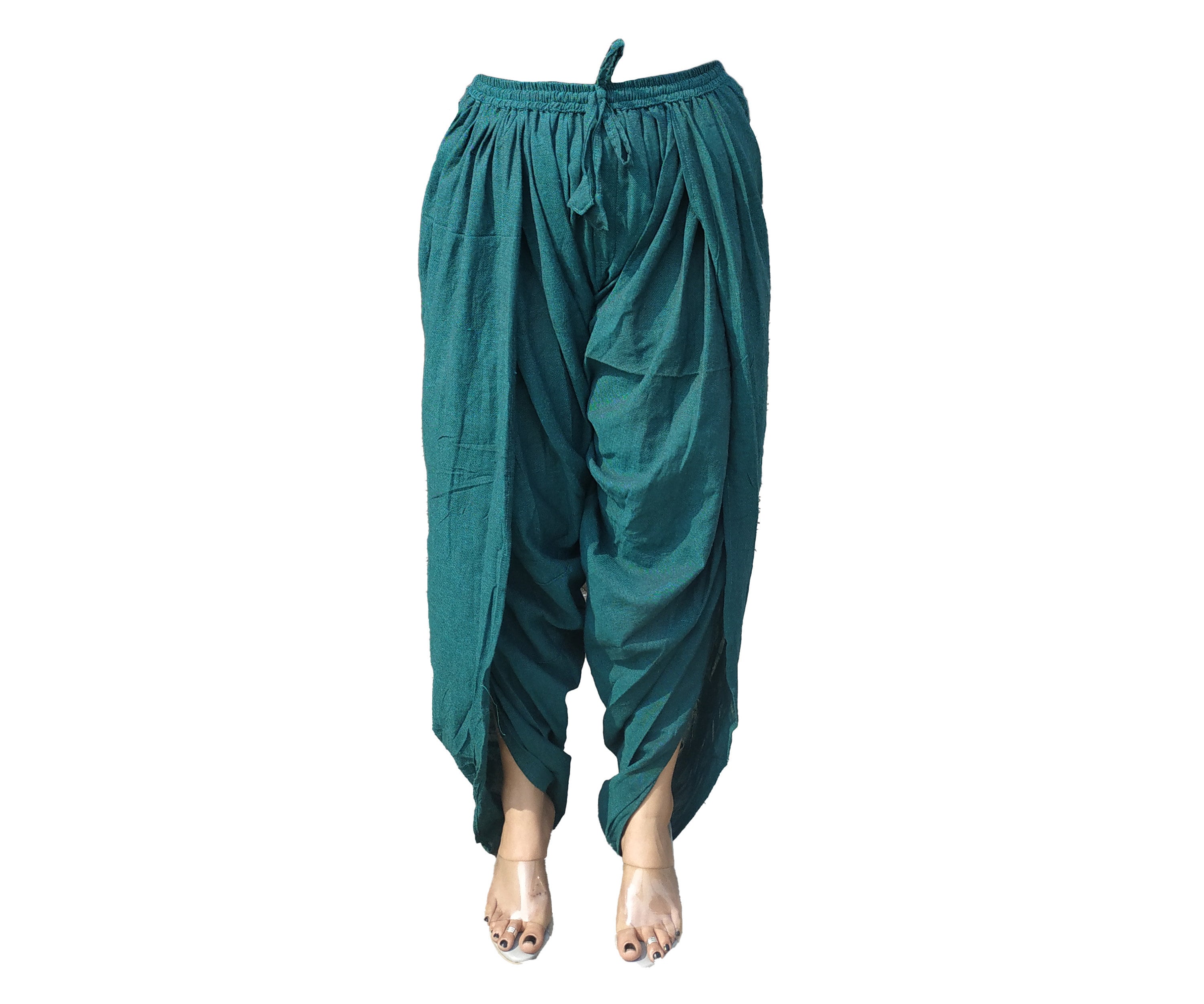 Indian Dhoti Style Ladies Trousers Pants| Elasticated Drawstrings ...