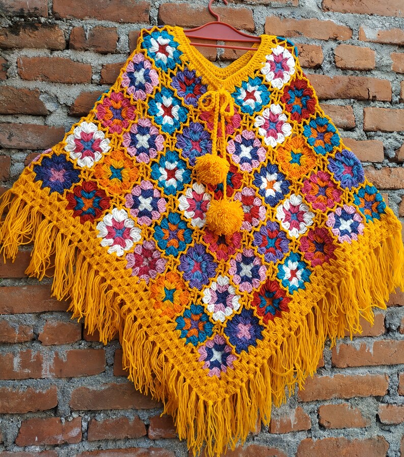Handknitted Patchwork Wool Colourful Festival Boho Hippie - Etsy UK