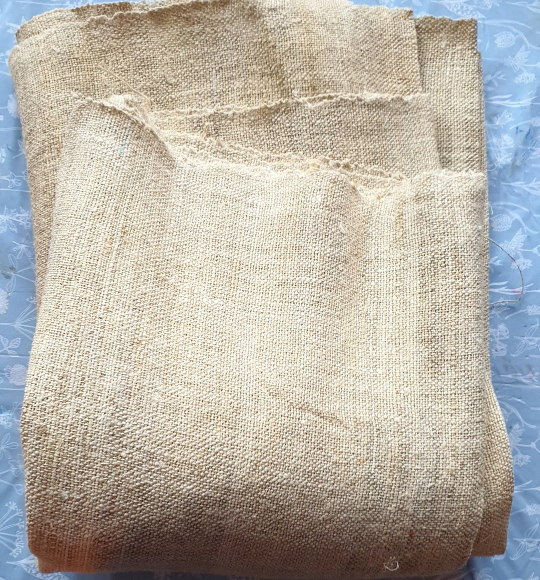 Rustic Organic Hemp and Flax/lenin Fibre Fabric Textile Hessian Burlap ...