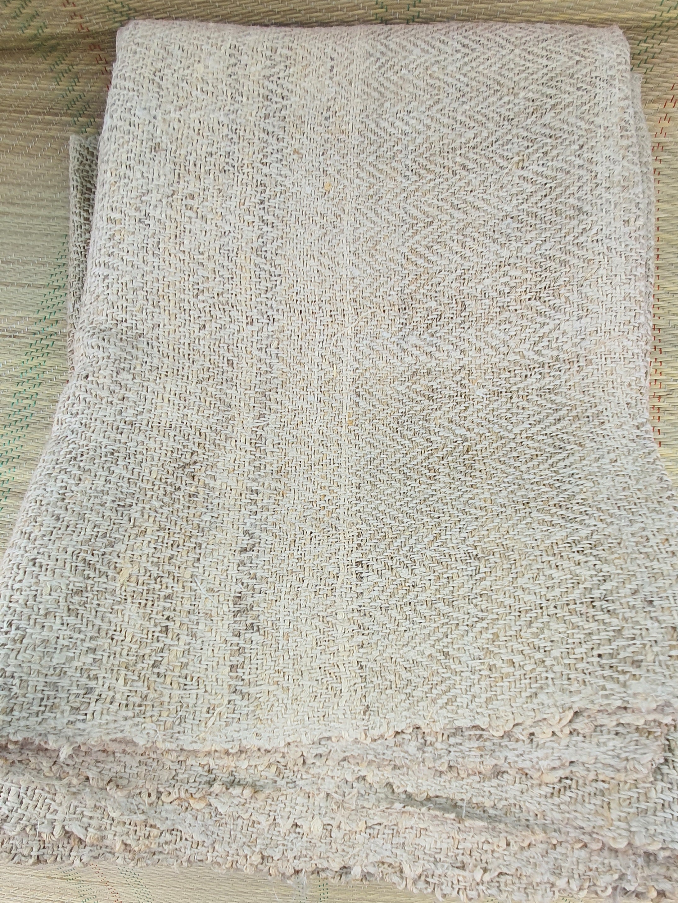 Rustic Organic Hemp and Flax/linen Fibre Fabric Textile Hessian Burlap ...