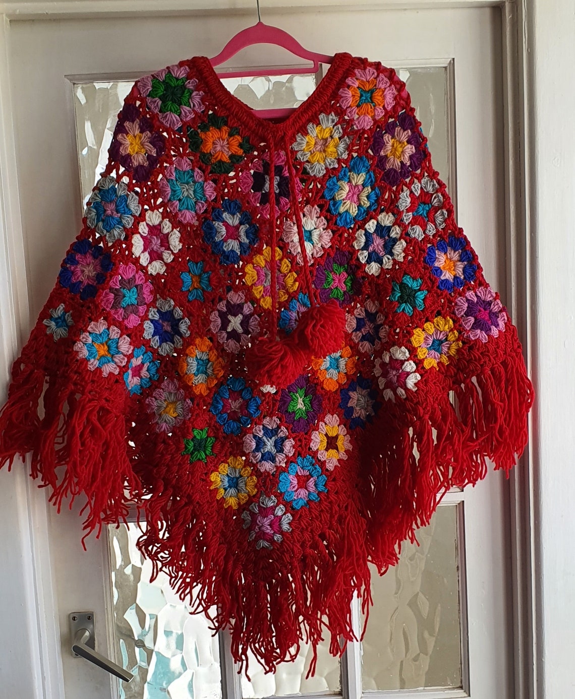 Handknitted Patchwork Wool Colourful Festival Boho Hippie - Etsy UK
