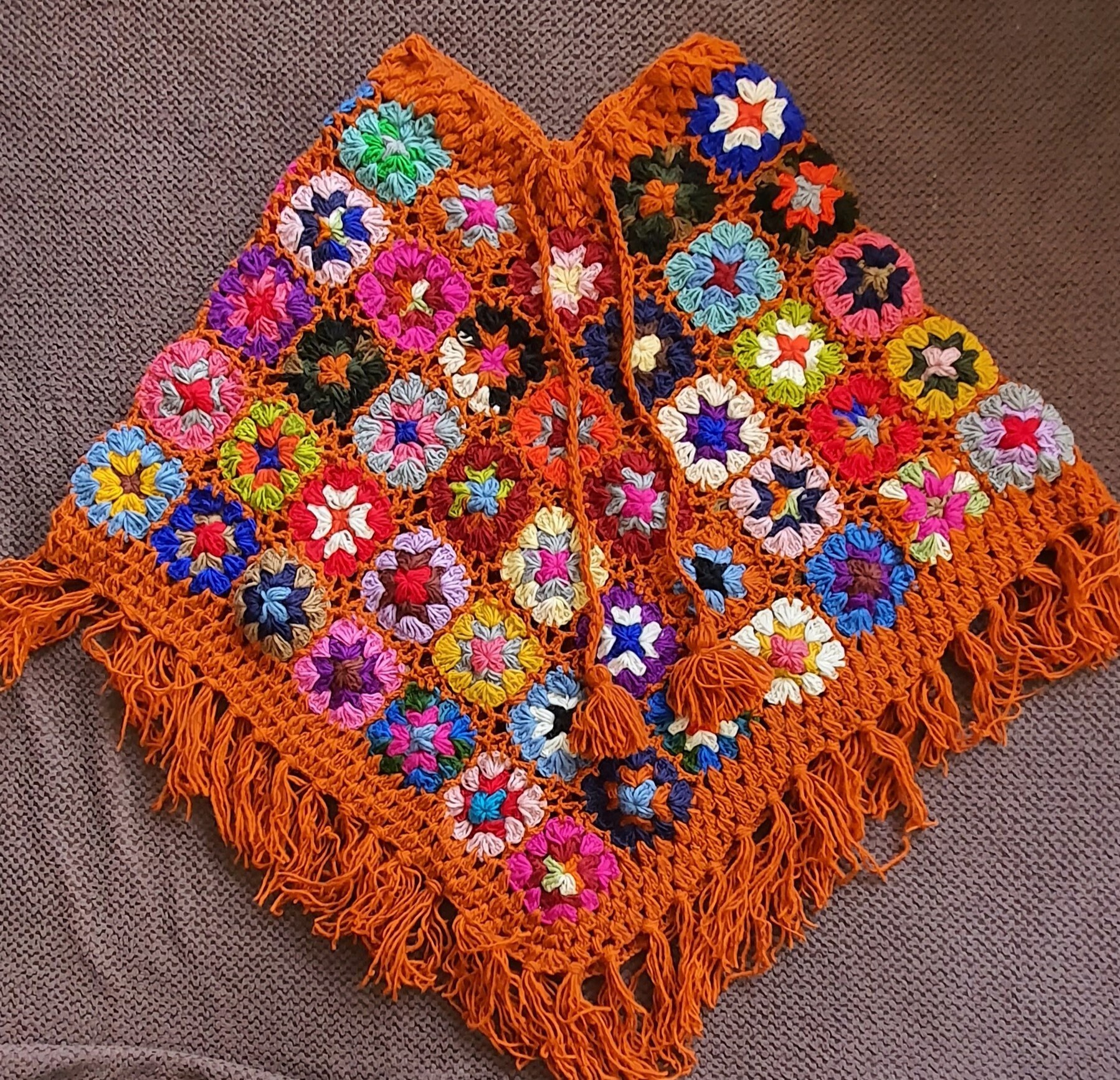 Handknitted Patchwork Wool Colourful Festival Boho Hippie - Etsy UK