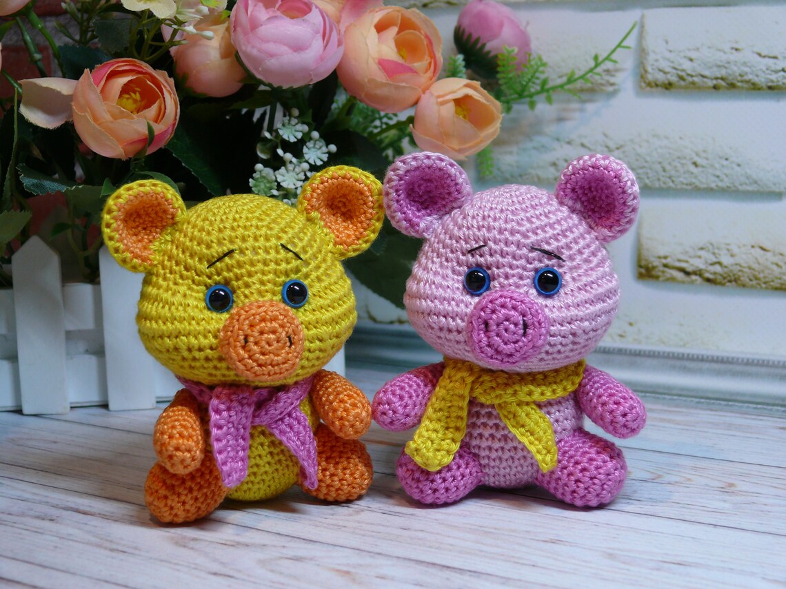 Amigurumi piglet crochet pattern PDF pattern pig in English | Etsy