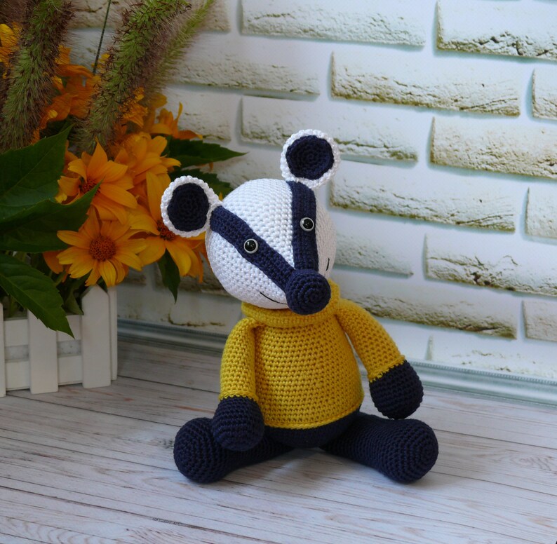 PATTERN: badger amigurumi PDF crochet pattern in English | Etsy