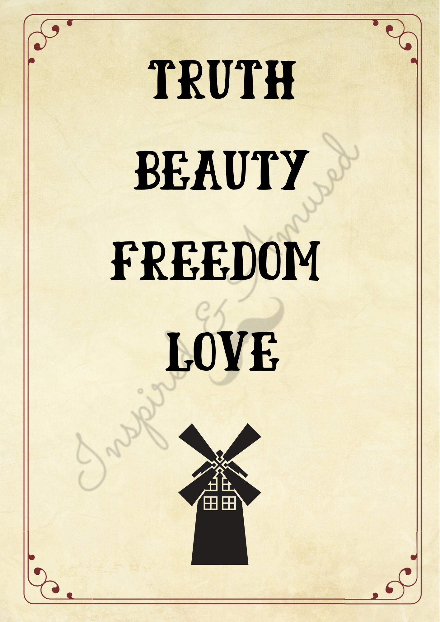 Moulin Rouge Truth Beauty Freedom Love