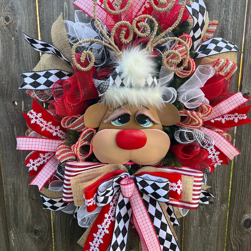 Reindeer Wreath - Etsy