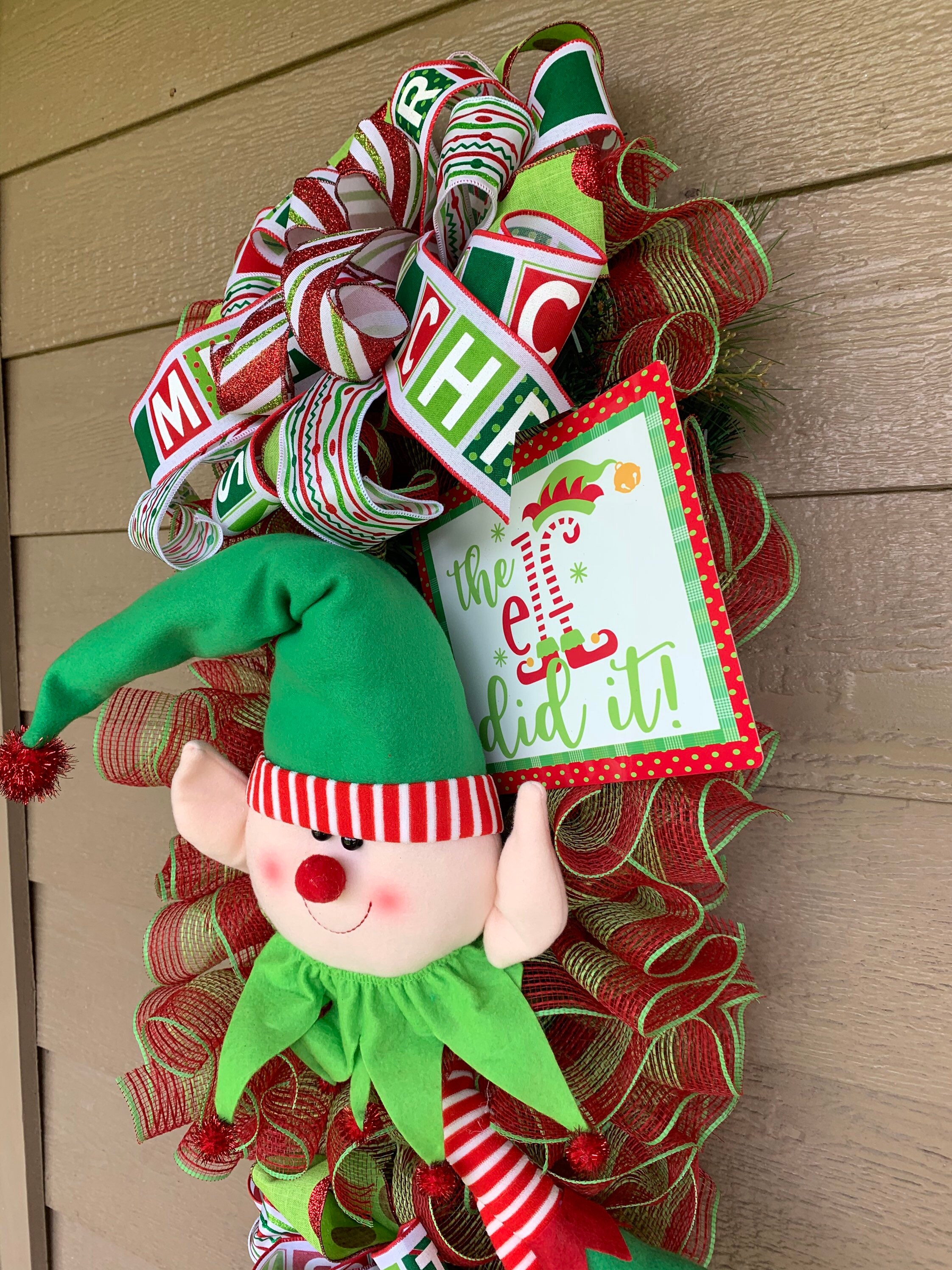 The Elf Did It Christmas Swag Elf Wreath Elf Swag Christmas | Etsy