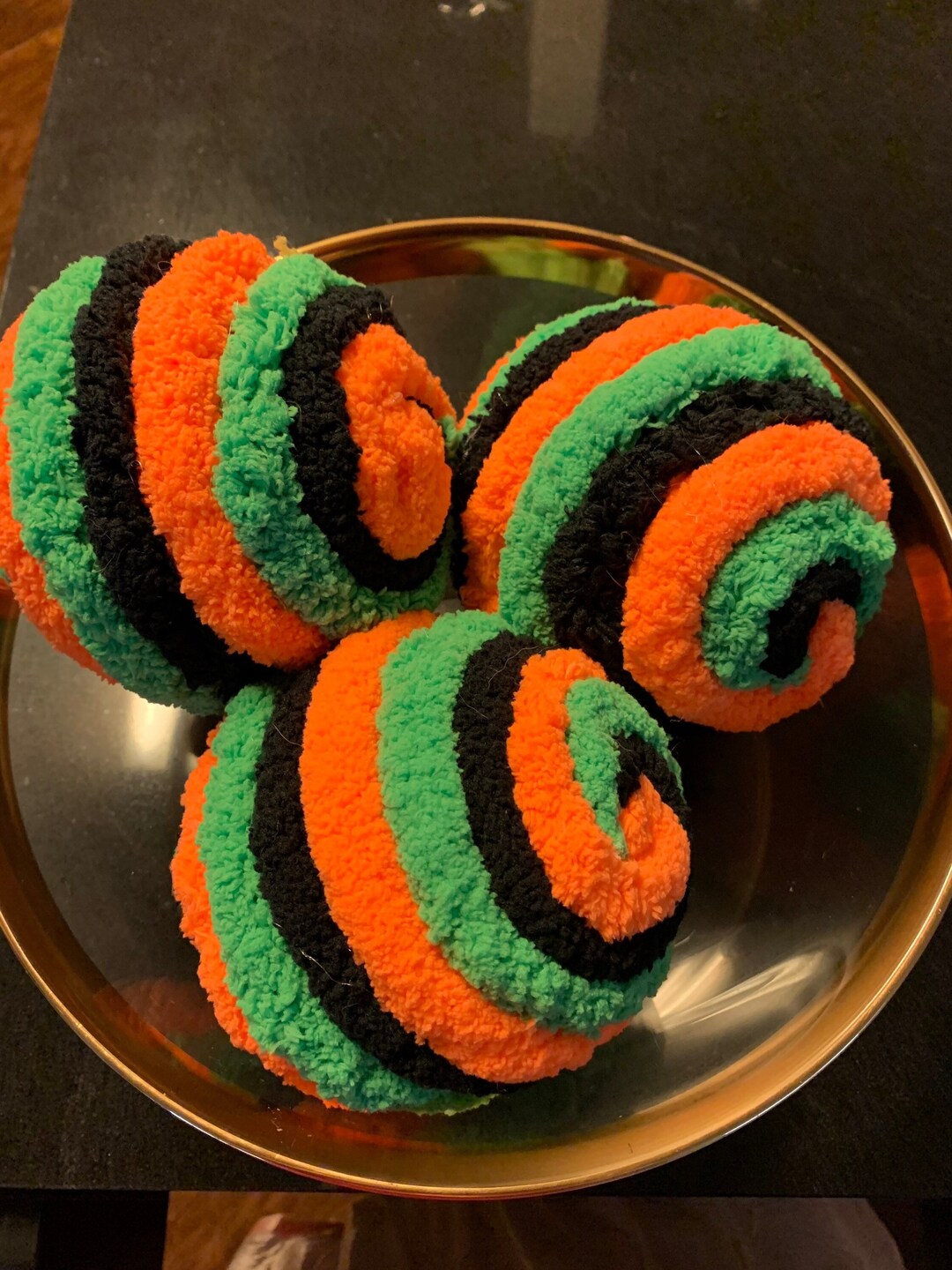 Halloween Swirly Balls, Yarn Balls Set of 3, Vase Fillers, Bowl Fillers ...