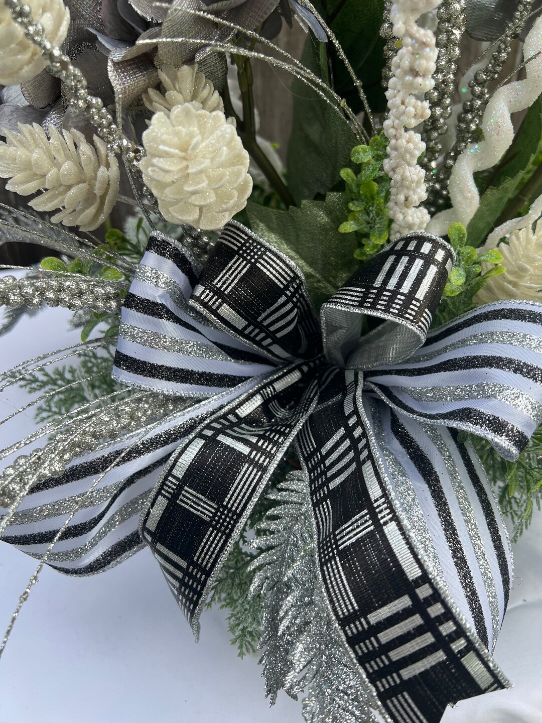 Silver Hydrangea Arrangement, Christmas Hydrangea Arrangement ...