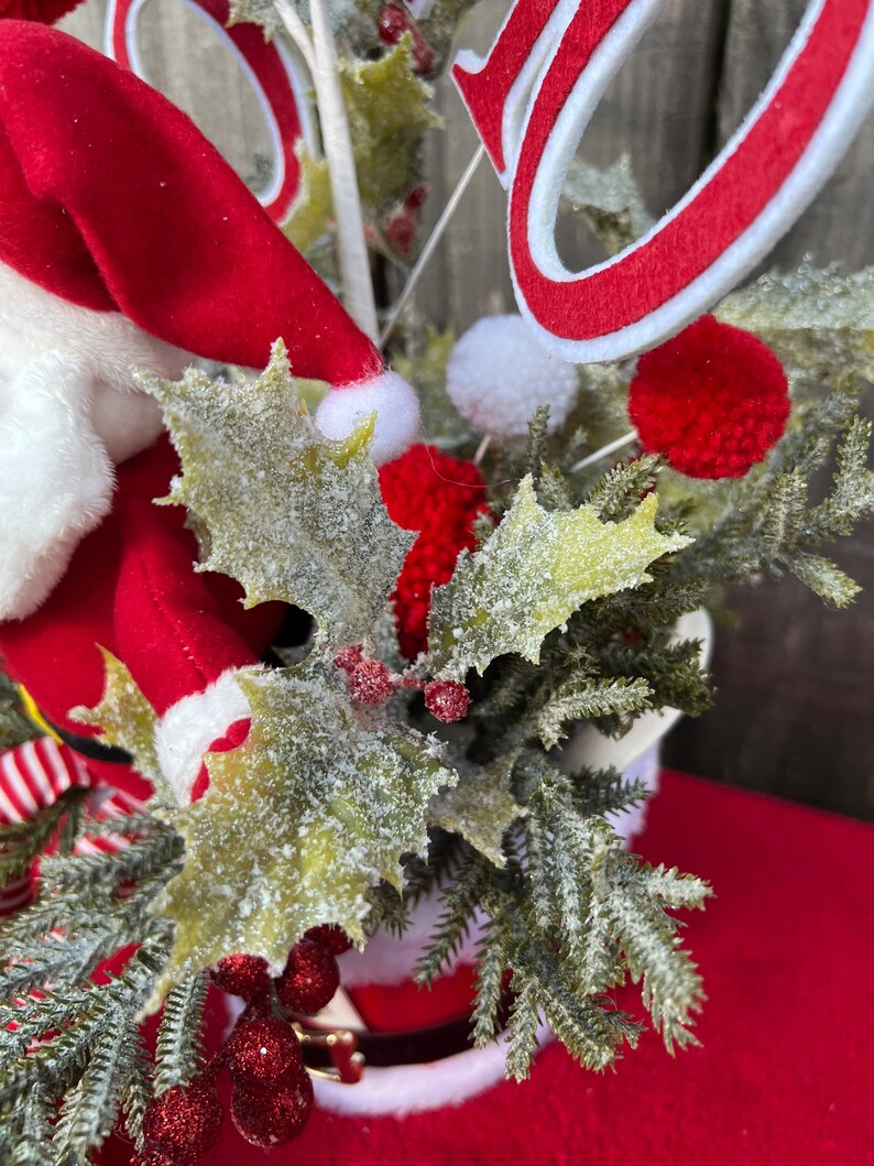 Santa Centerpiece Santa Ho Ho Ho Centerpiece Santa End Table - Etsy