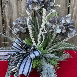 Silver Hydrangea Arrangement Christmas Hydrangea Arrangement - Etsy