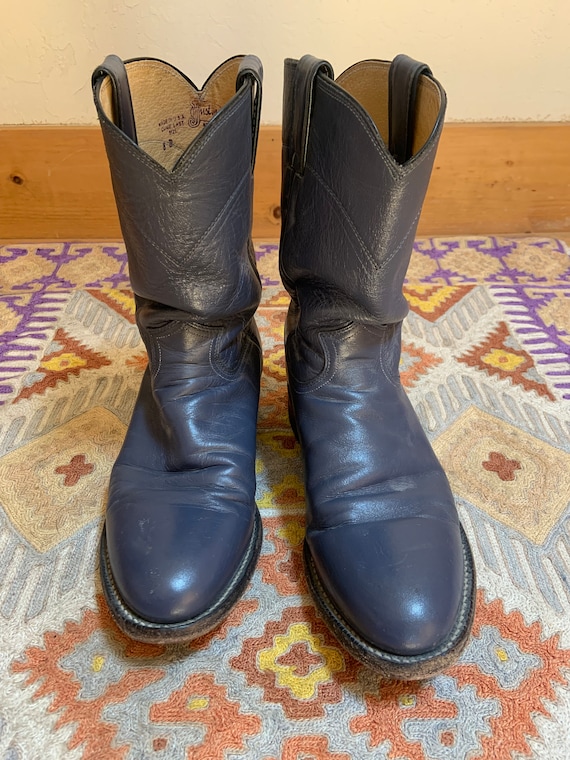 vintage justin slate blue - Gem