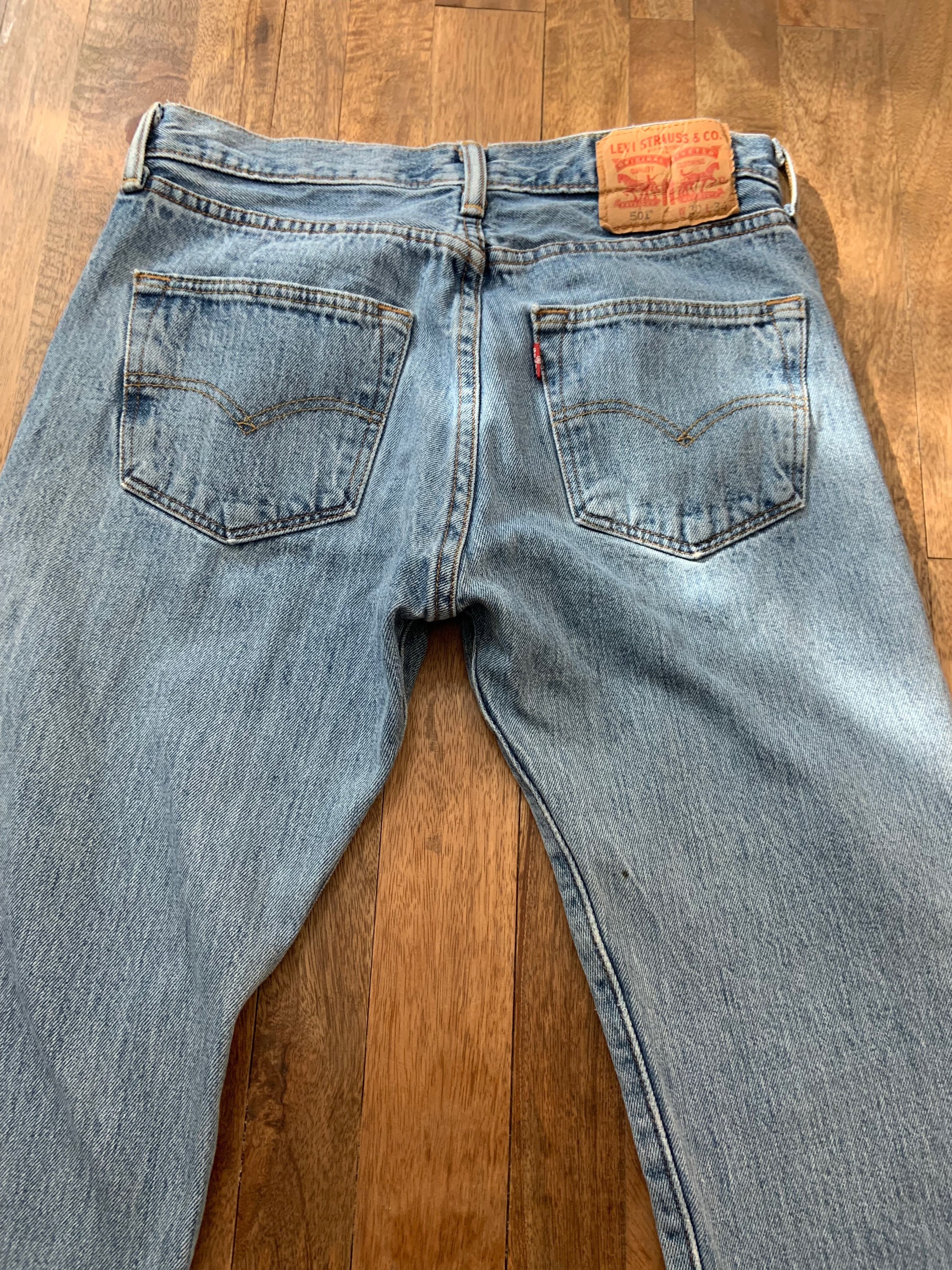 Levis 501 Jeans Ripped and Patched With Sashiko Stitching 30/34 - Etsy