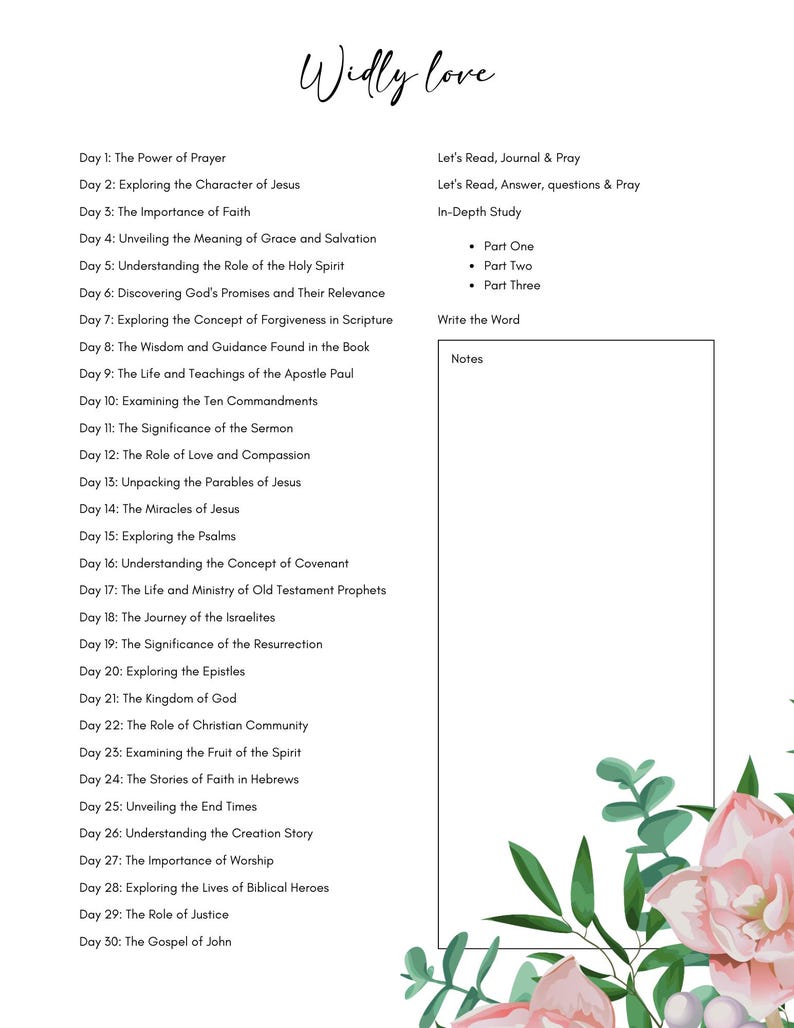 Bible Study Guide Journal~ Womans Bible Study~ Study Guide~ Prayer ...