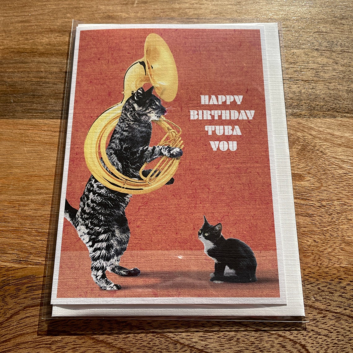 Happy Birthday Tuba You Cat Card Birthday Card Cat Card | Etsy