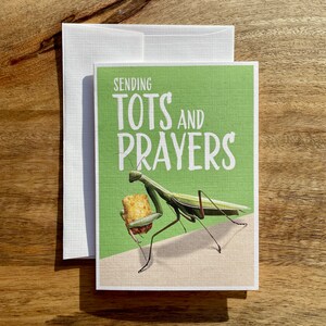 Tots and Prayers Card, Funny Greeting Card, Insect Card, Friendship ...