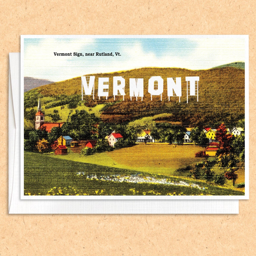 Vermont Sign Card | Funny Card | Vermont Card | Vermont Gift | Greeting ...