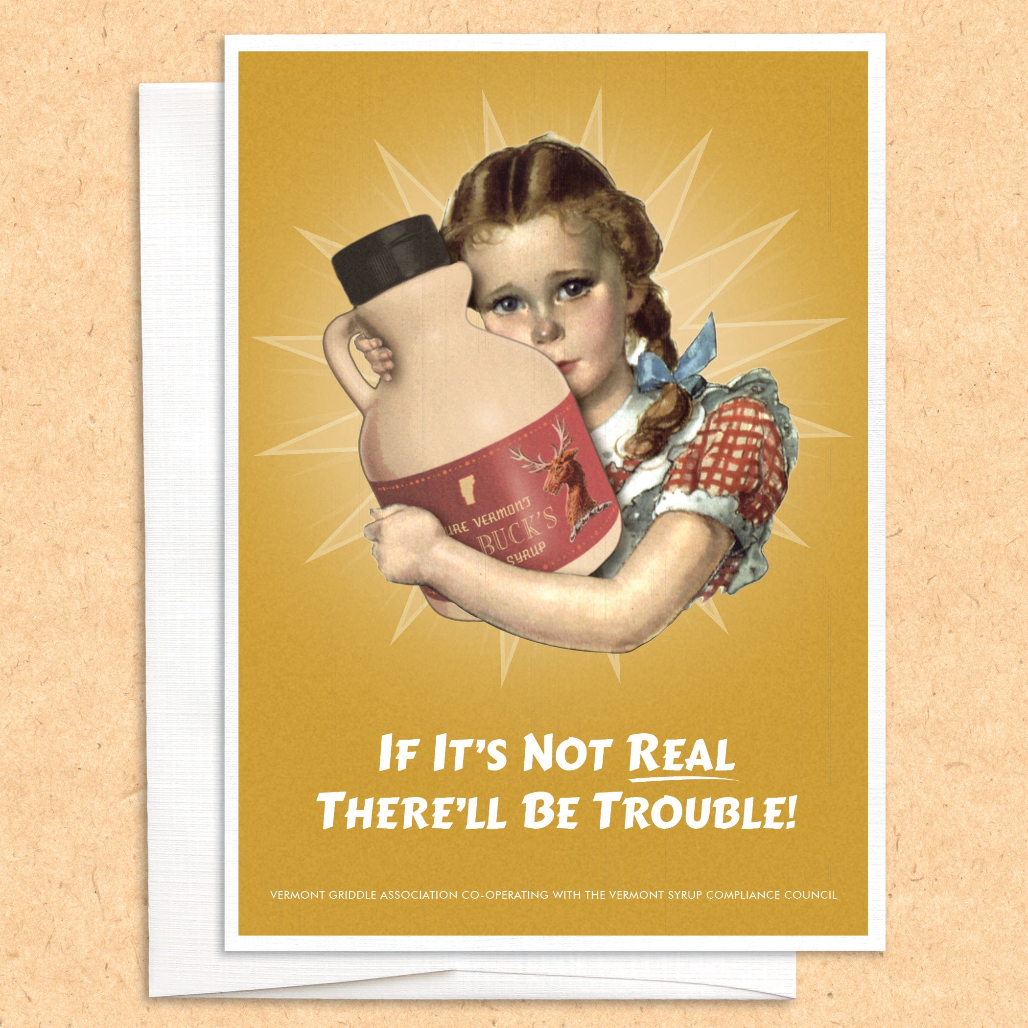 Maple Syrup Card Funny Greeting Card Syrup Card Friendship - Etsy