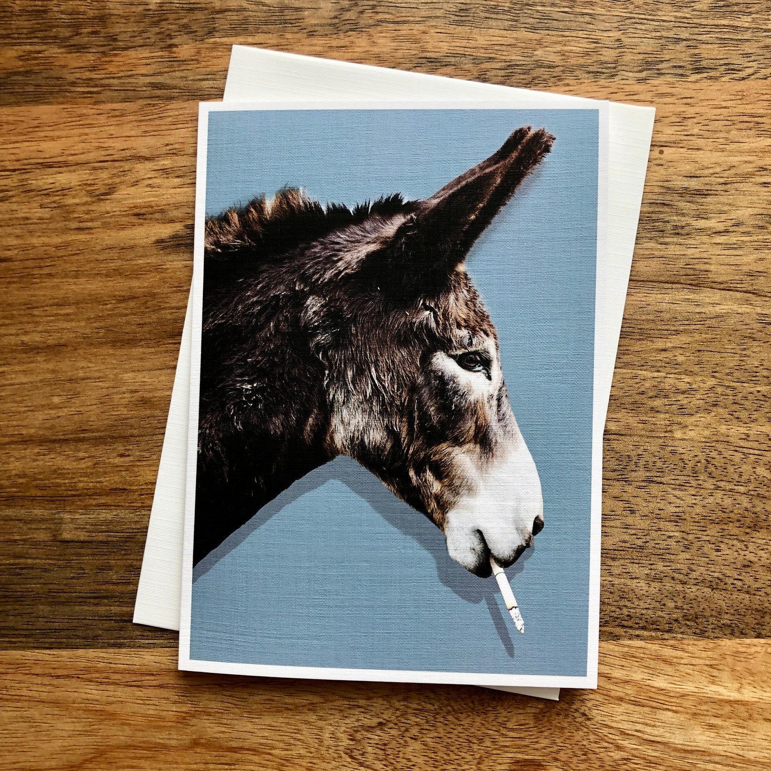 Smoking Donkey Card, Funny Greeting Card, Funny Card, Donkey Card ...