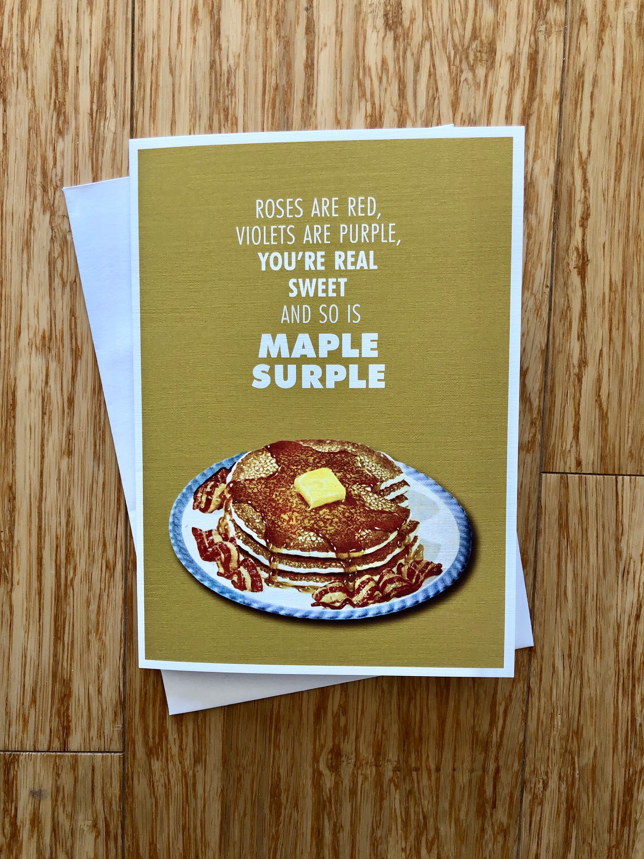 Maple Syrup love Card funny card greeting card syrup card | Etsy