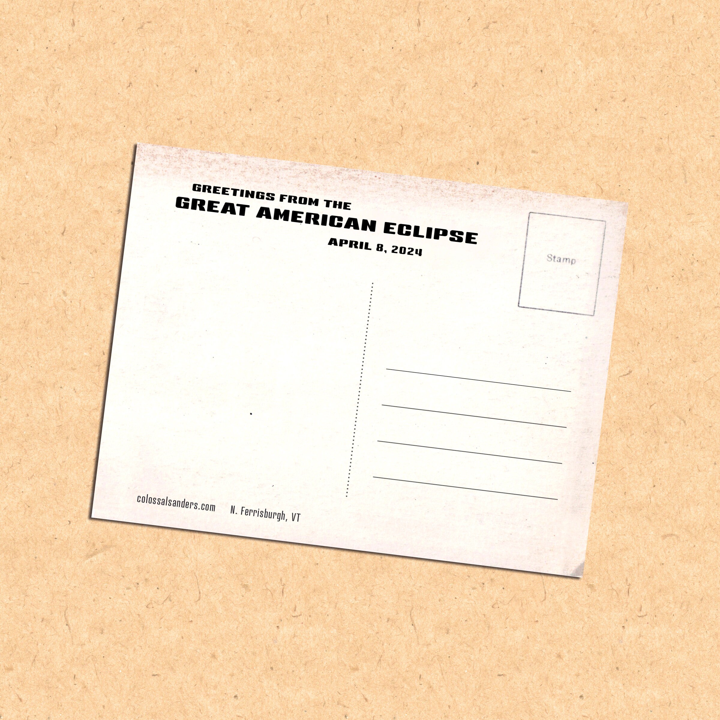 I Got Mooned 2024 Solar Eclipse Postcard - Etsy