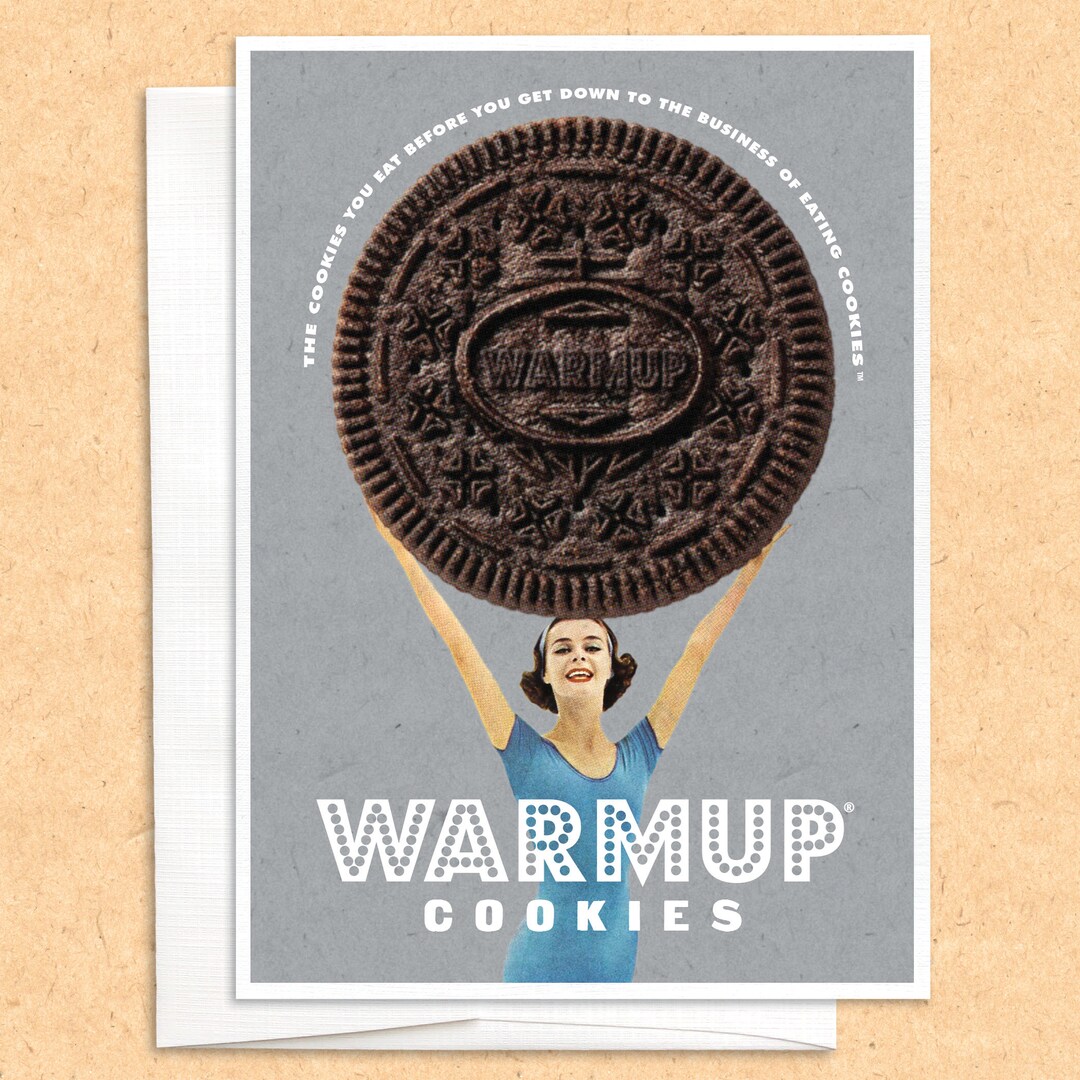 Warmup Cookies Card, Funny Greeting Card, Encouragement Card ...