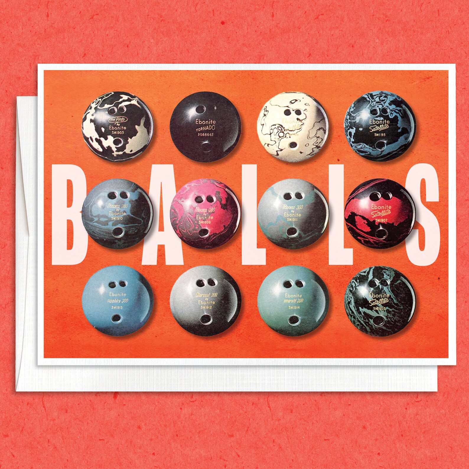 Balls Card Funny Card Greeting Card Vintage Card Humorous - Etsy