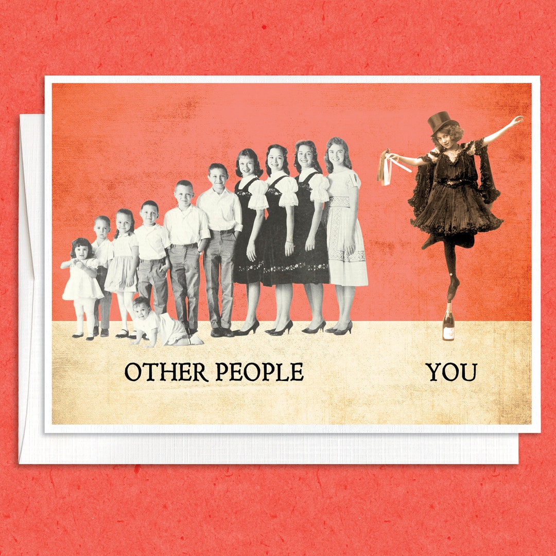 You Vs. Other People Card, Funny Greeting Card, for Her, Encouragement ...