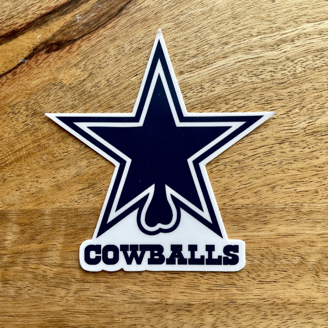 Cowballs - Dallas Cowboys Funny Parody NFL Sticker - Etsy