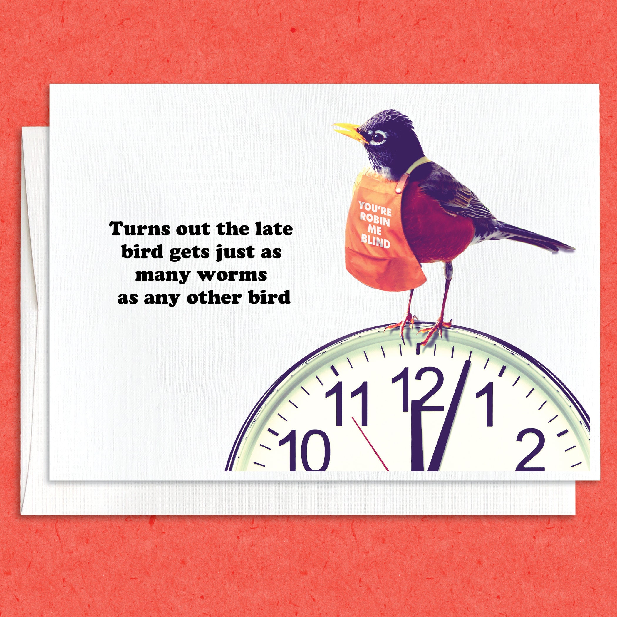 Late Bird Card, Funny Greeting Card, Funny Card, Bird Card, Friendship ...
