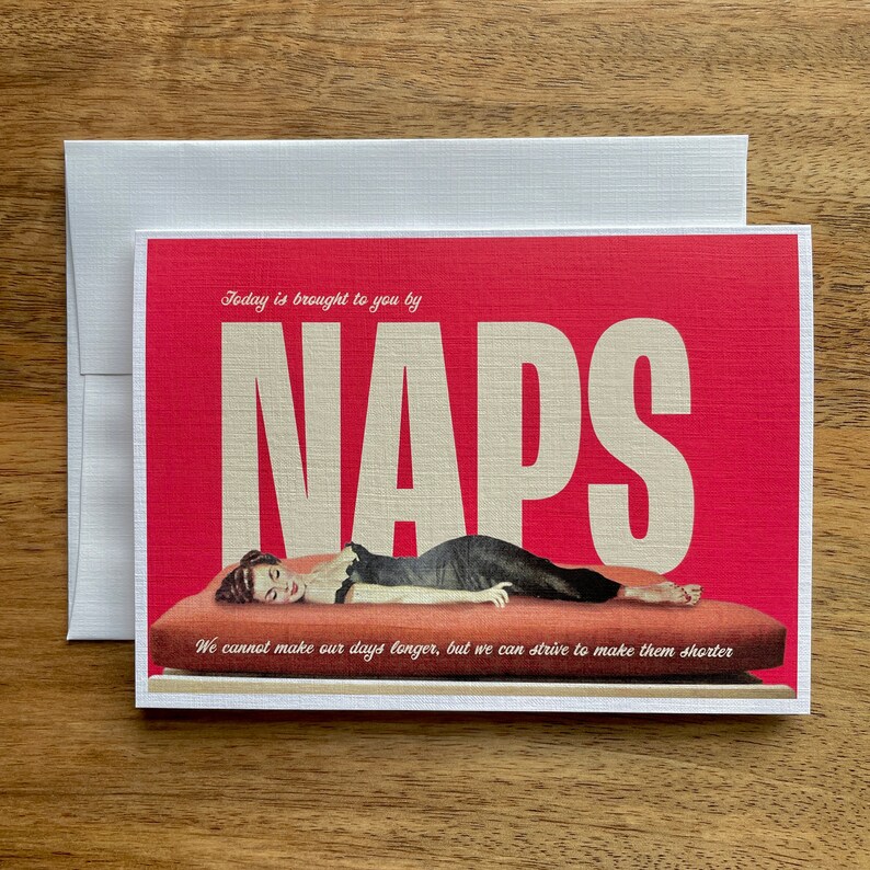 Naps: Making Our Days Shorter Card Funny Greeting Card - Etsy