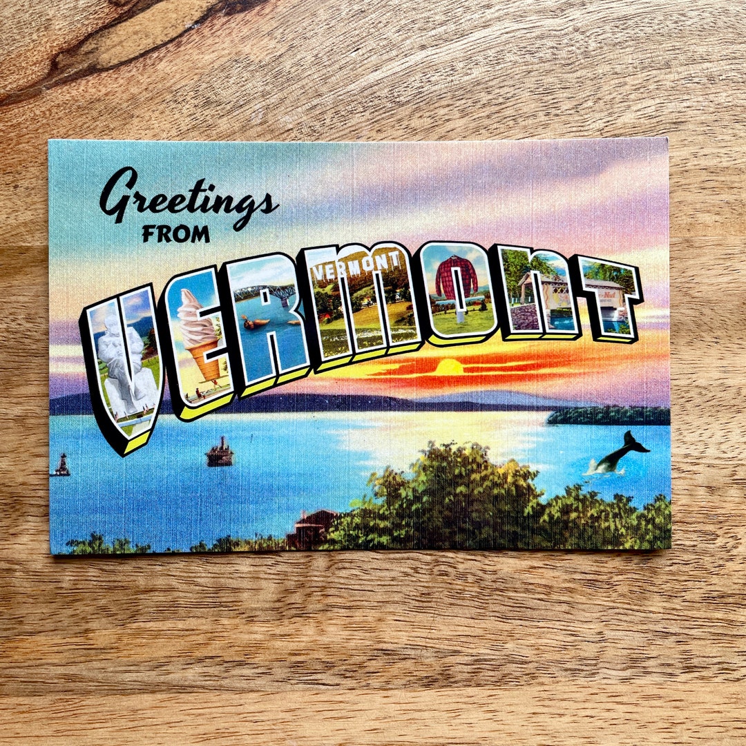 Greetings From Vermont Postcard | Funny Card | Vermont Card | Vermont ...