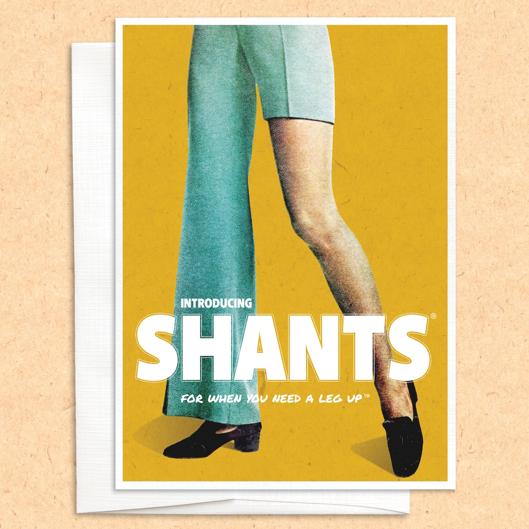 Shants Card | Funny Card, Greeting Card, Vintage Card, Humorous Card ...
