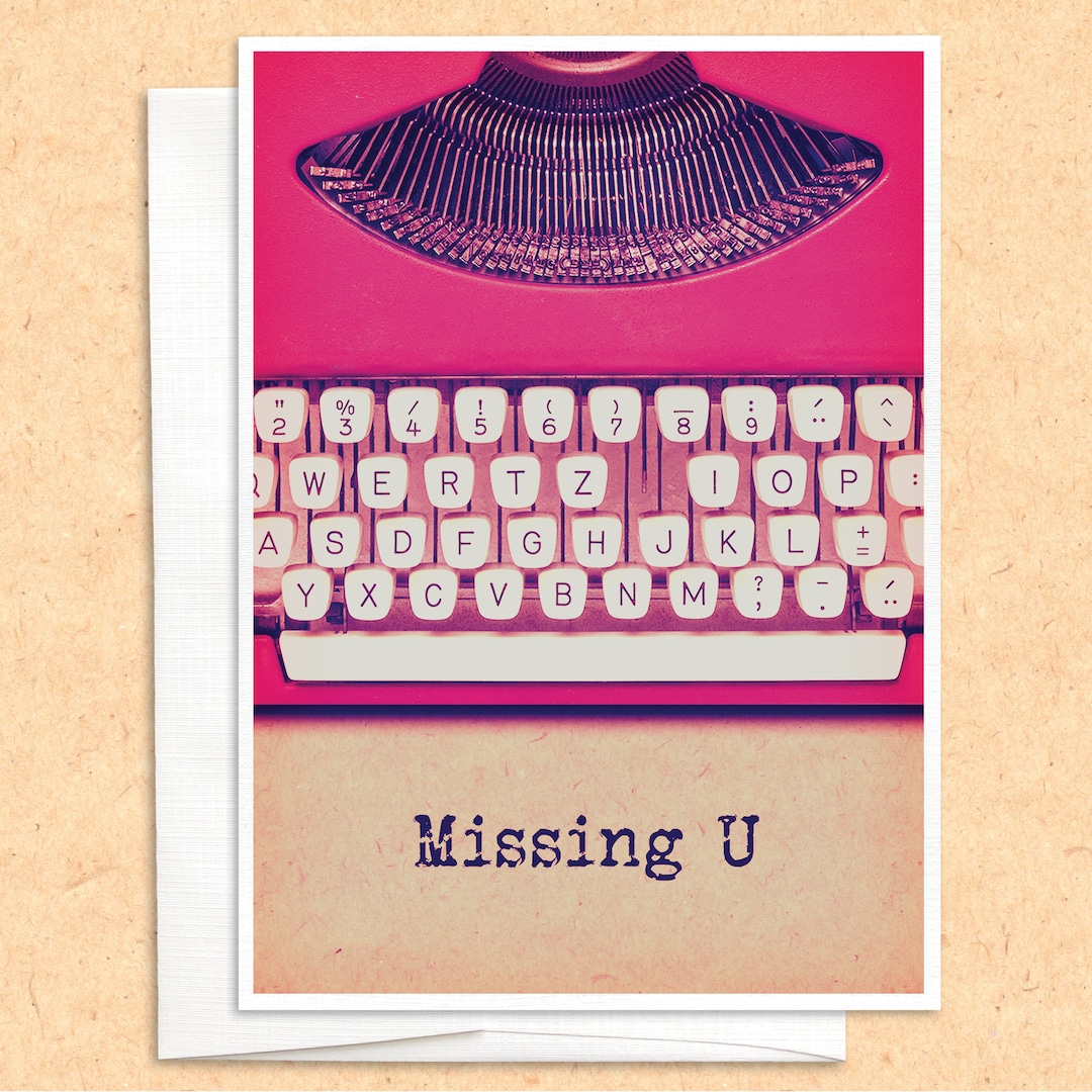 Missing "u" Typewriter Card, Friendship, Thinking of You, Funny ...