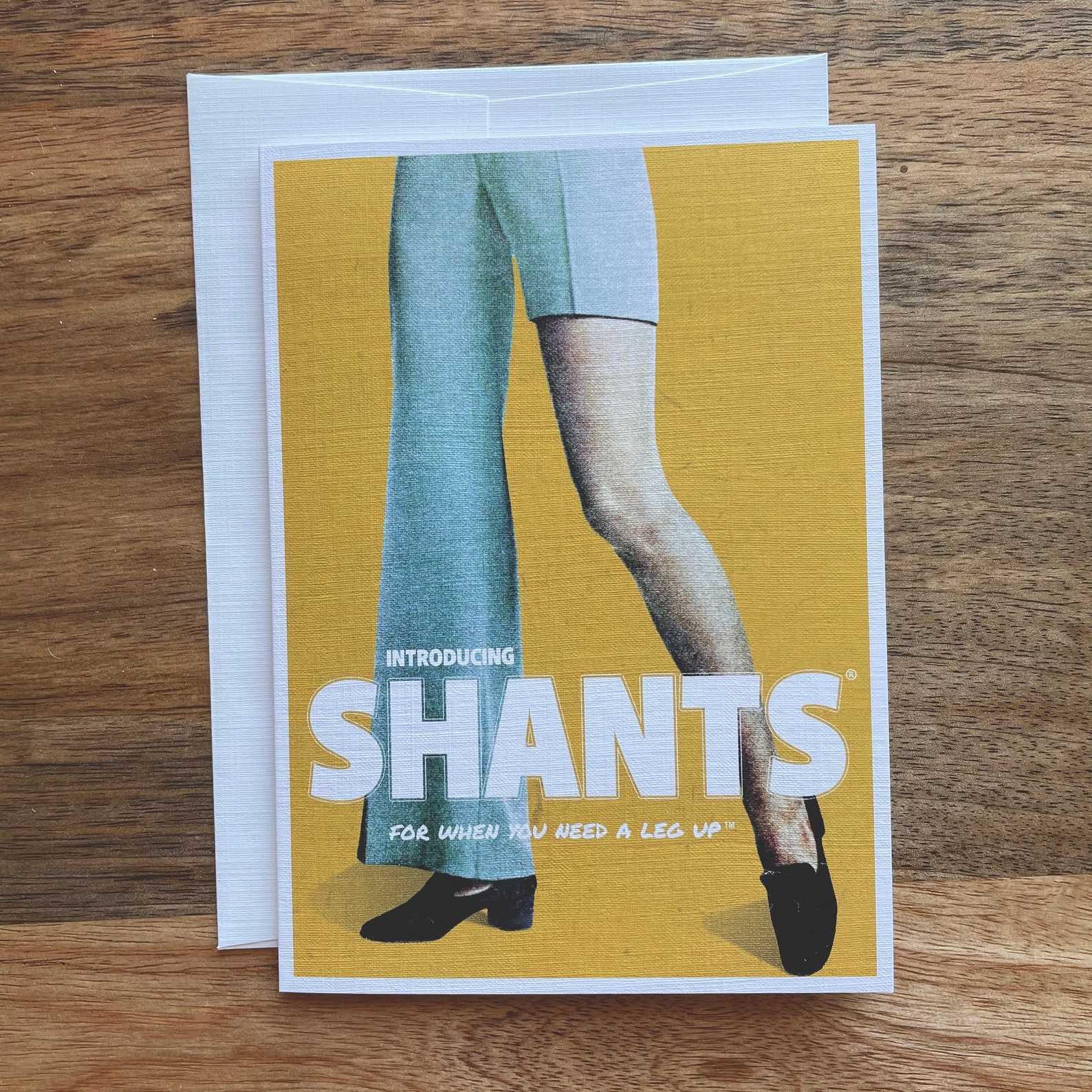 Shants Card funny card greeting card vintage card | Etsy