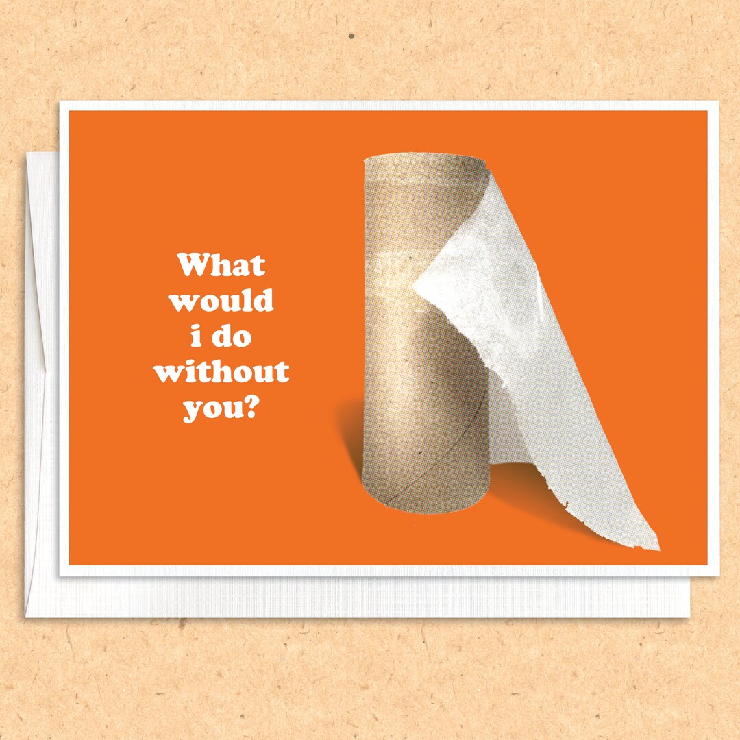 Toilet Paper Greeting Card, Social Distancing Card, Friendship Card ...