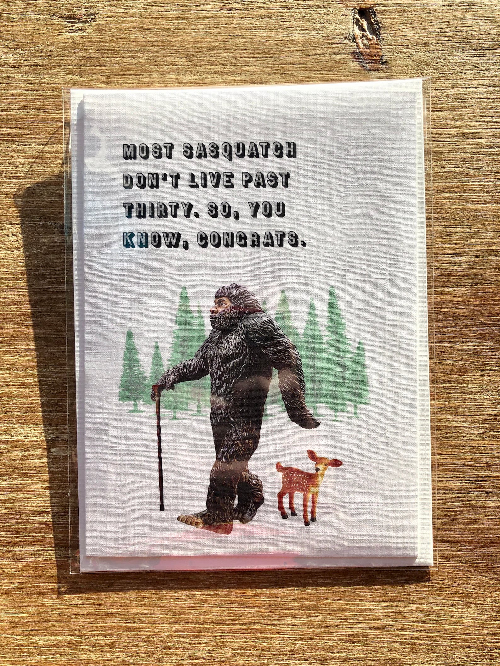 Bigfoot Birthday Card Funny Birthday Card Sasquatch Card | Etsy