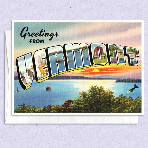 Greetings From Vermont Card Funny Card Vermont Card | Etsy