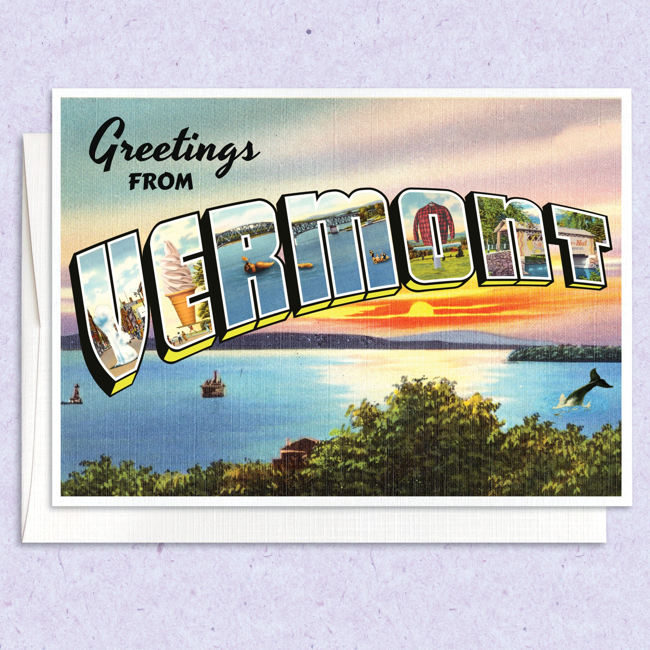 Greetings From Vermont Card Funny Card Vermont Card - Etsy