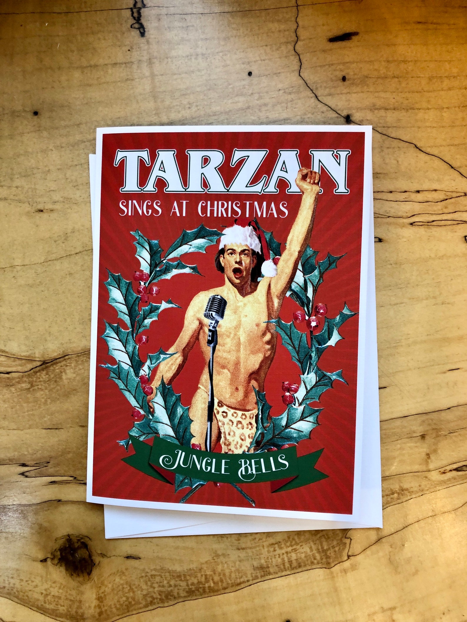 Tarzan Holiday Card Funny Greeting Card humor holiday | Etsy