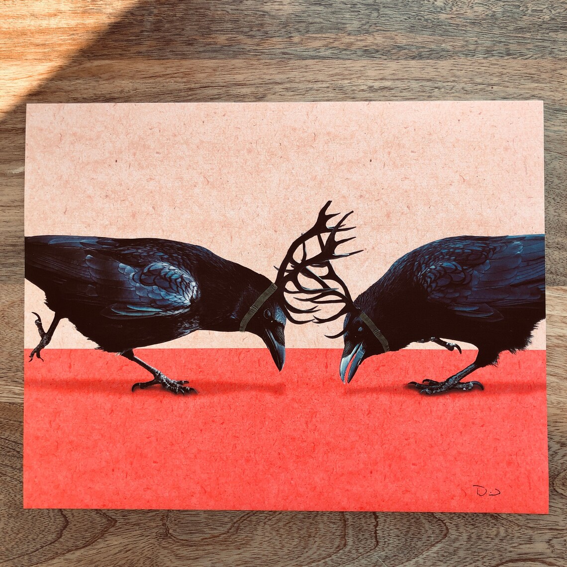 Crow Fight 11x14 Print Funny Art Humor Art Print - Etsy