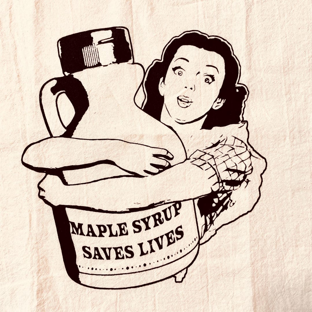 Maple Syrup Saves Lives Funny Tea Towel Kitchen - Etsy