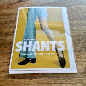 Shants Card | Funny Card, Greeting Card, Vintage Card, Humorous Card ...
