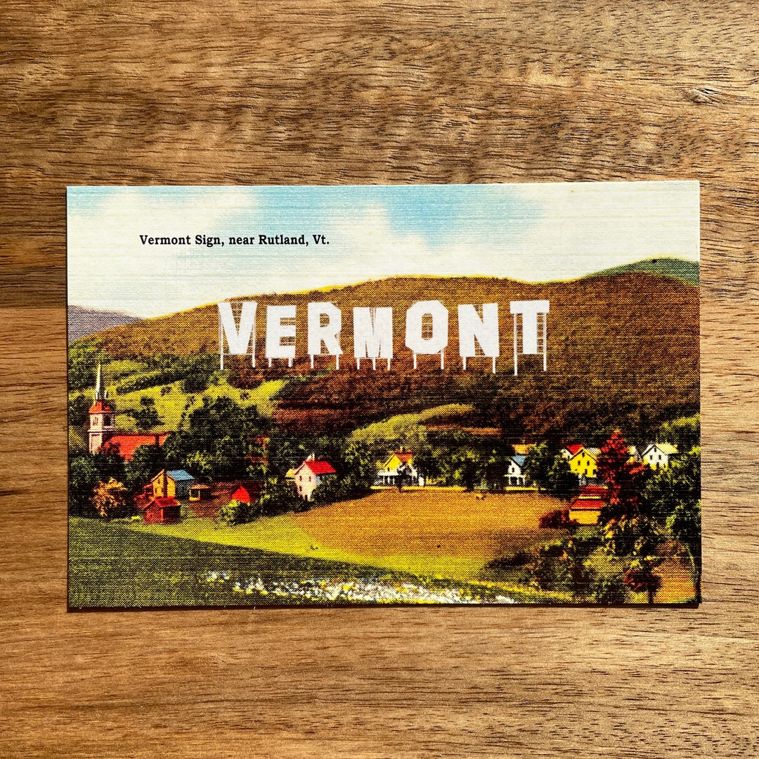 Vermont Sign Postcard | Funny Card | Vermont Card | Vermont Gift, Any ...