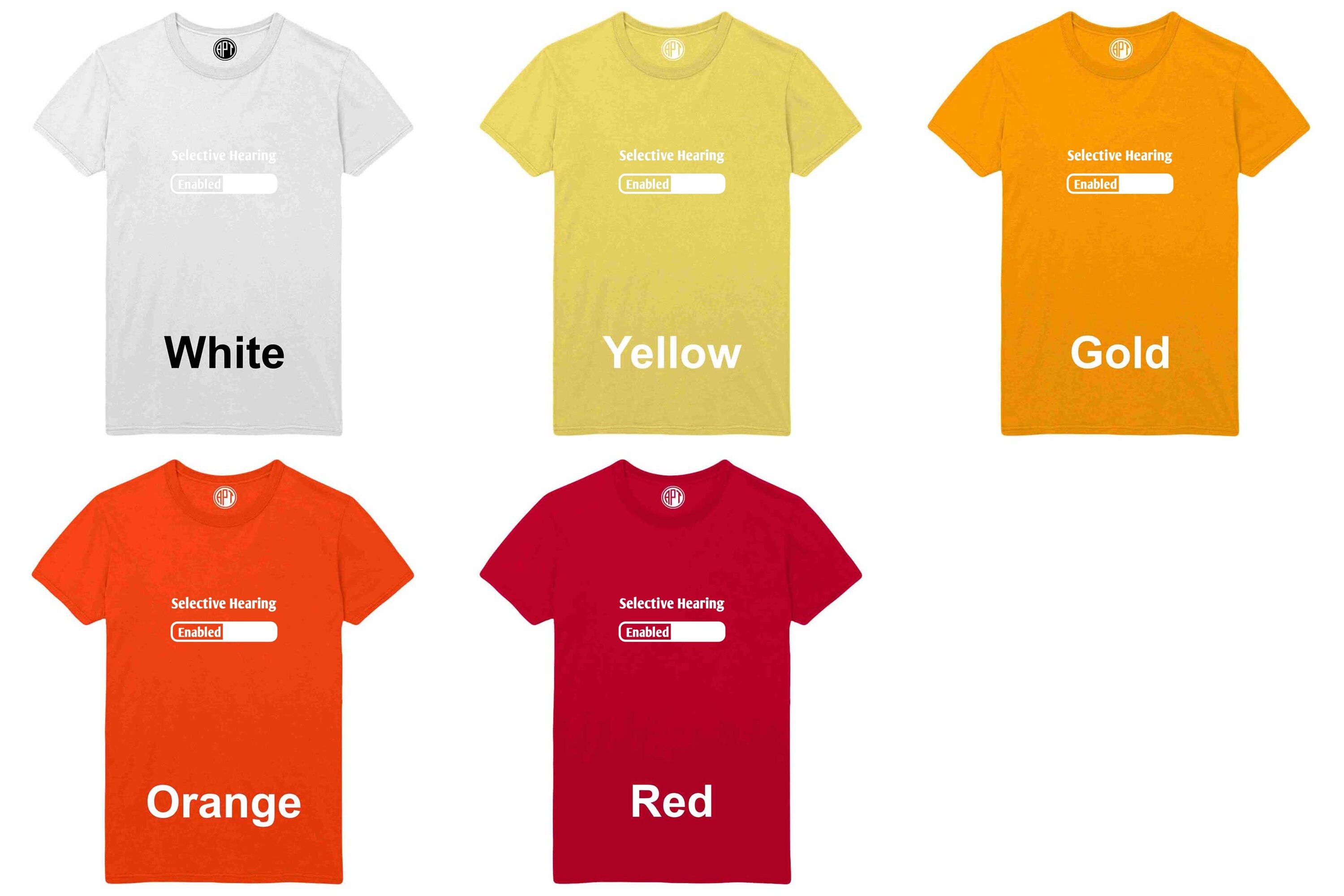 Selective Hearing Enabled Unisex Tee Shirt in Regular and Big & Tall ...