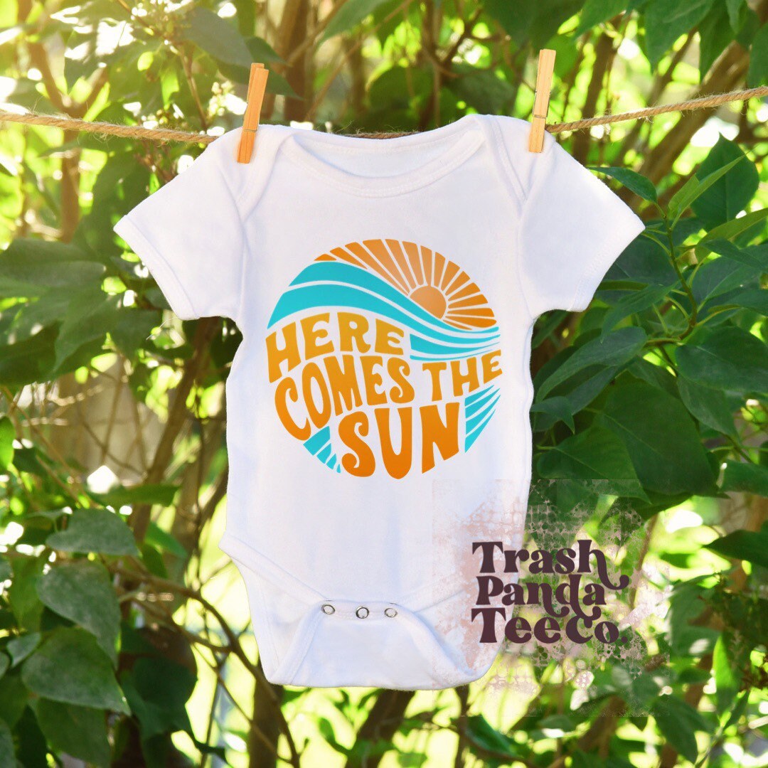 Summer Clothes for Baby and Kids Here Comes the Sun Bright Beachy T ...