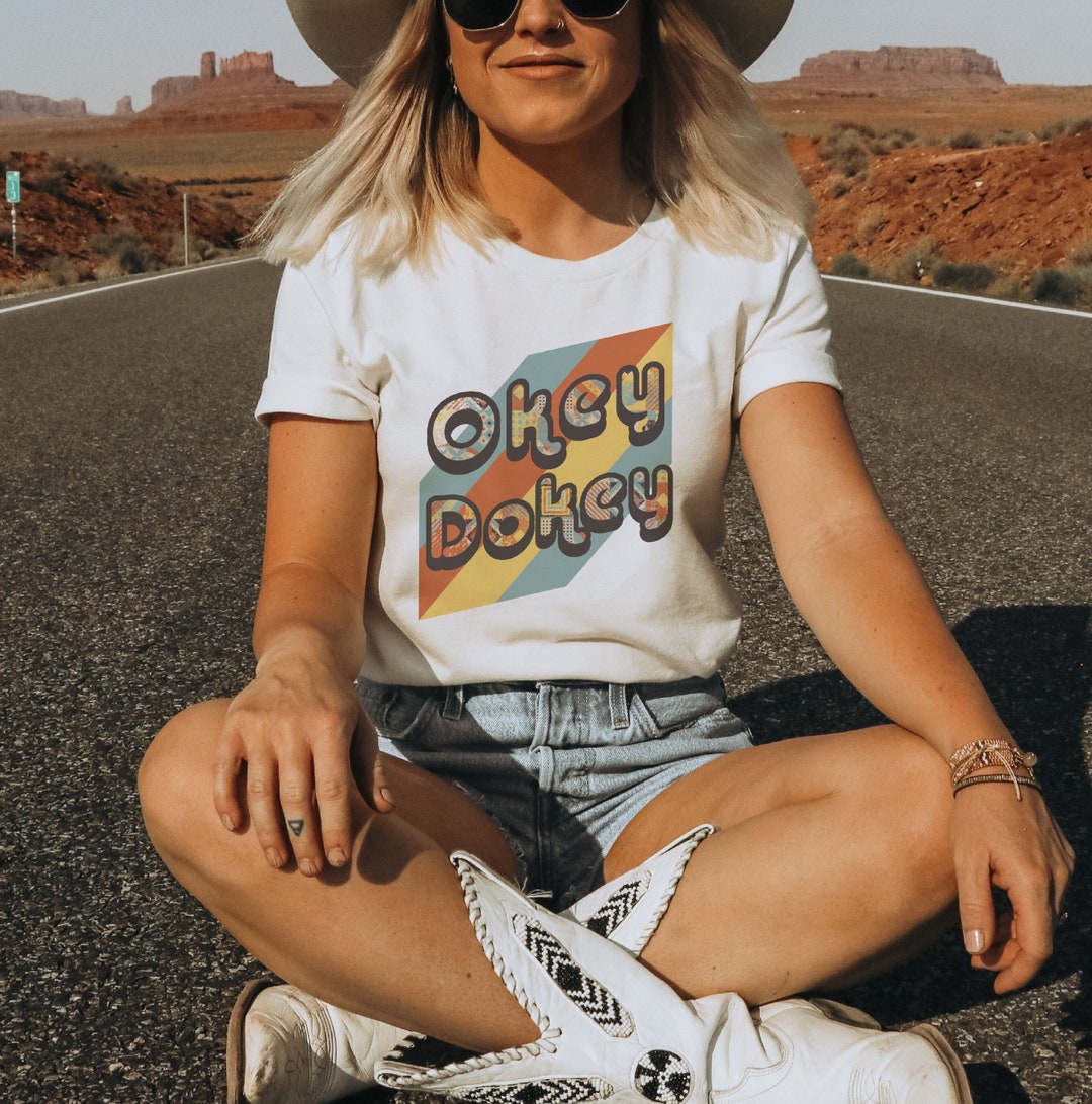 Okey Dokey Retro Style Vintage Aesthetic Sublimation Womens Tee - Etsy