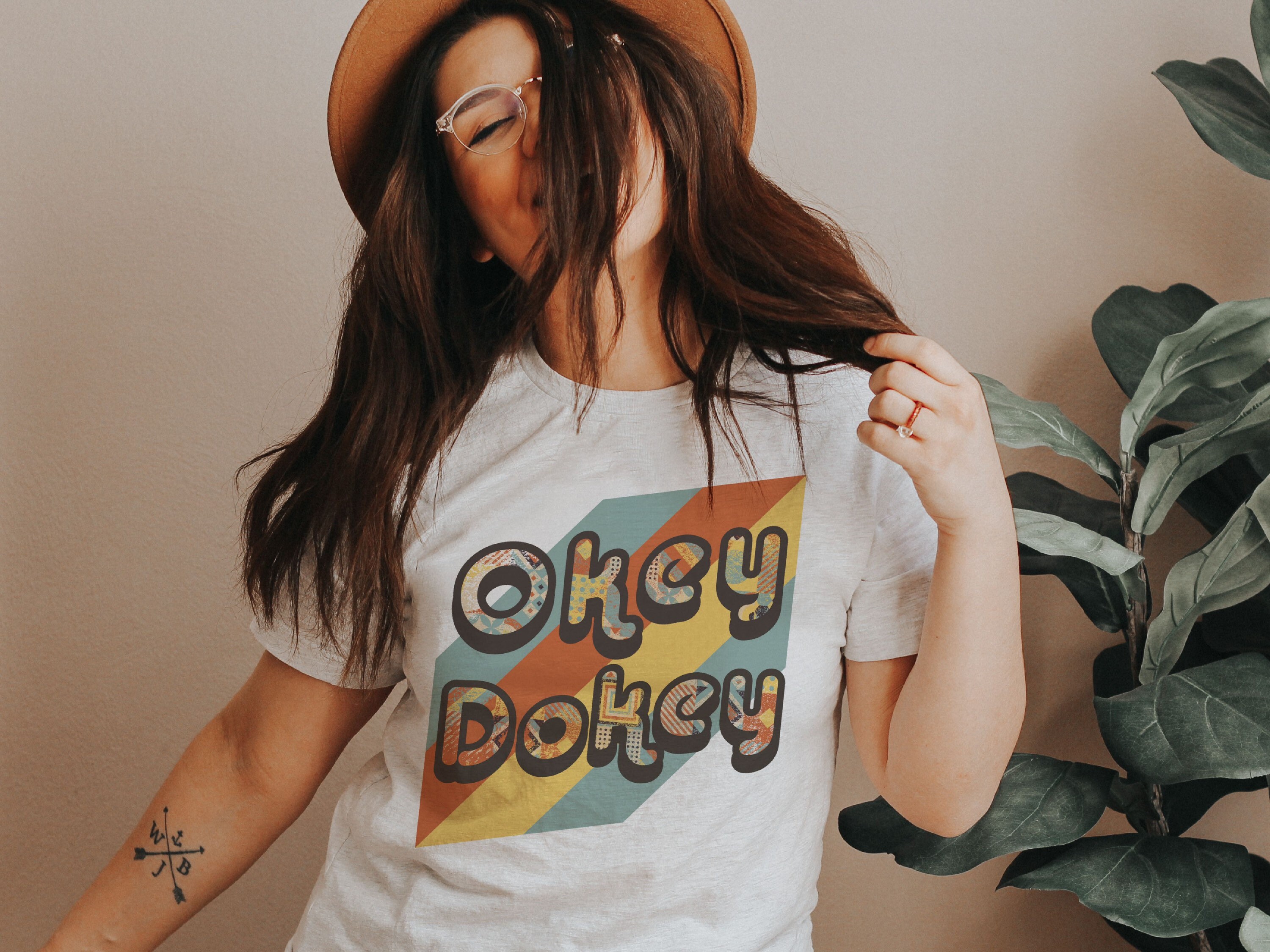 Okey Dokey Retro Style Vintage Aesthetic Sublimation Womens - Etsy