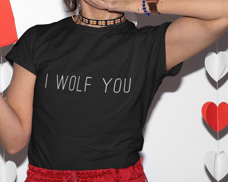 I Wolf You Valentines Day Womens Tee Best Valentine Gift - Etsy
